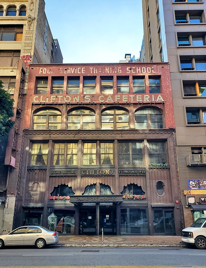 Part forest, part feast, all fabulous. Clifton's is like your eccentric uncle's trophy room came to life and started serving meatloaf.