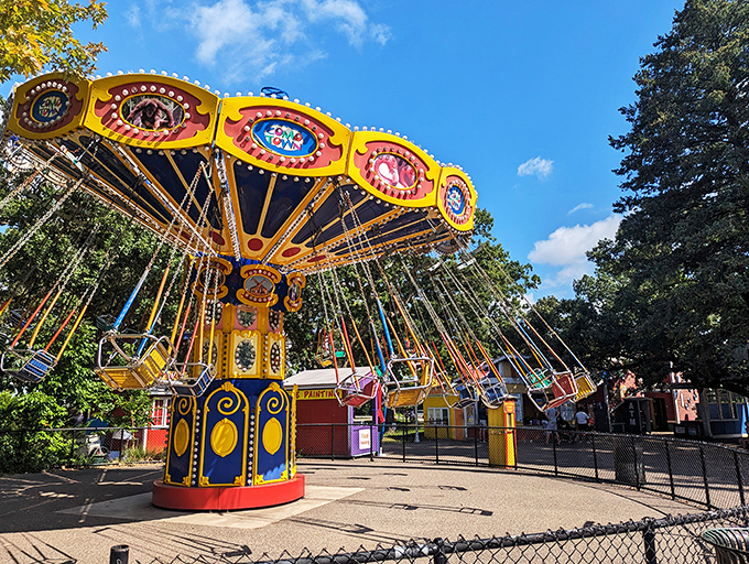Spin me right round! Como Town's classic carousel is a whimsical time machine, whisking riders back to simpler, more dizzying times.