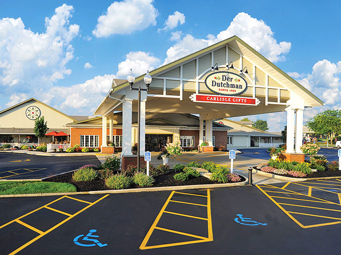 Peanut butter cream pie that'll make you question reality. Der Dutchman: where "just one slice" is a laughable concept.