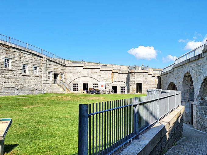 Spiral staircases and echoing corridors await at Fort Knox. It's like a medieval castle, but with better plumbing and fewer dragons.