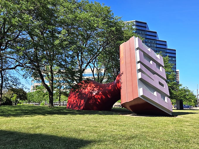 Free Stamp: Talk about making your mark! This giant rubber stamp proves that sometimes, the best way to express freedom is through oversized office supplies.