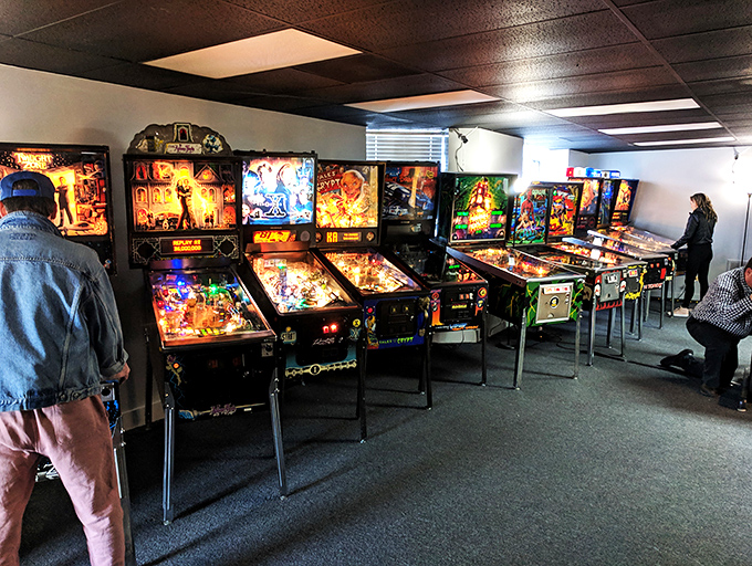 Button-mashing heaven! Galloping Ghost's endless rows of arcade games are like an all-you-can-play buffet for your fingers.