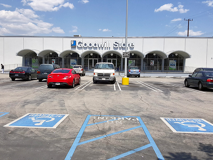 This Goodwill is so vast, you might need a map to navigate it. It's like Disneyland for thrift enthusiasts, minus the overpriced churros!