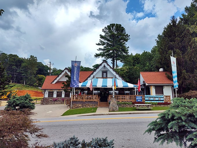 Alpine charm meets Southern hospitality. Hofer's colorful awning is like a rainbow leading to a pot of golden, flaky pastries. No leprechauns required!