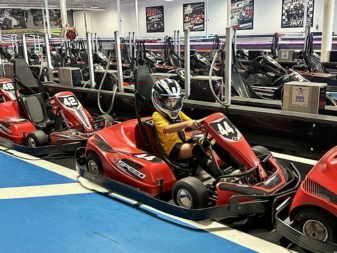 Sleek, silent, and faster than gossip at a church picnic. K1's electric karts will have you grinning from ear to ear.