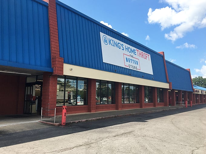 The blue period of thrifting! King's Home Thrift is where Picasso meets penny-pinching in a masterpiece of markdown madness.