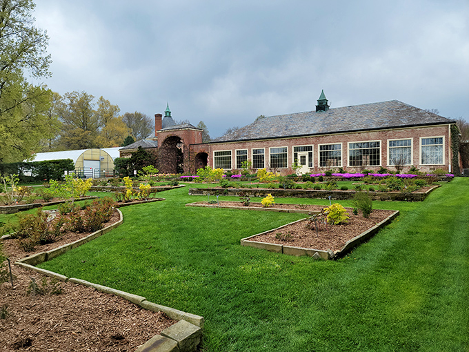 Brick, blooms, and botanical bliss at Kingwood Center. It's like Mother Nature's Pinterest board come to life!