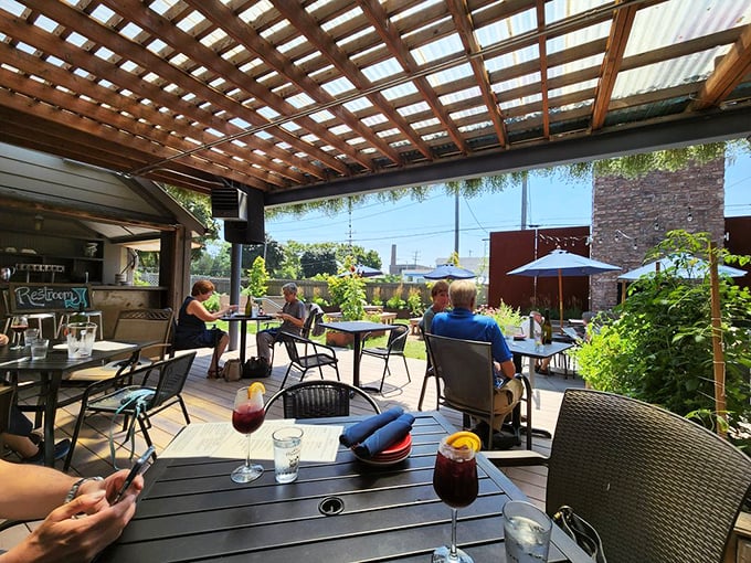 Sip, savor, and pretend you're in Tulum at La Merenda's dreamy outdoor oasis. Just don't be surprised if a cheese curd photobombs your margarita selfie!