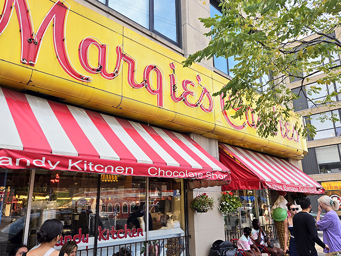 Ice cream dreams and chocolate schemes! Margie's sundaes are so big, you might need a spotter to finish them.