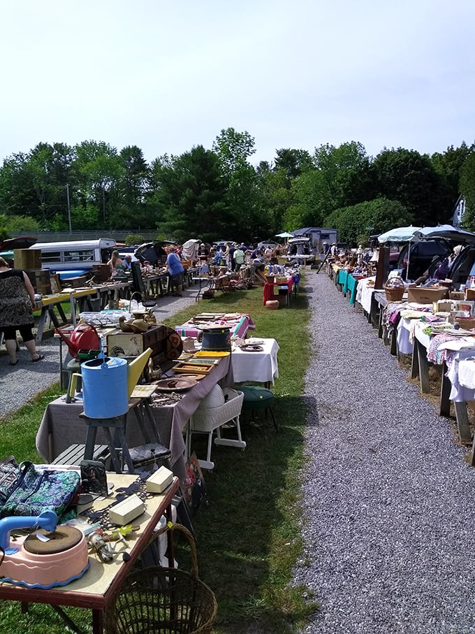 Fall colors and flea market finds! This autumnal treasure trove is where leaf-peeping meets vintage-peeking.