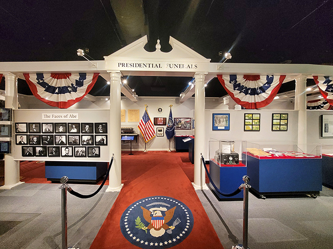 Step into the Oval Office... of the afterlife. This presidential funeral exhibit is democracy's last stand – literally.