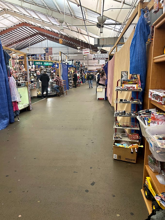 Stroll through the indoor aisles of the Raynham Flea Market to discover a vast variety of collectibles, toys, and jewelry.