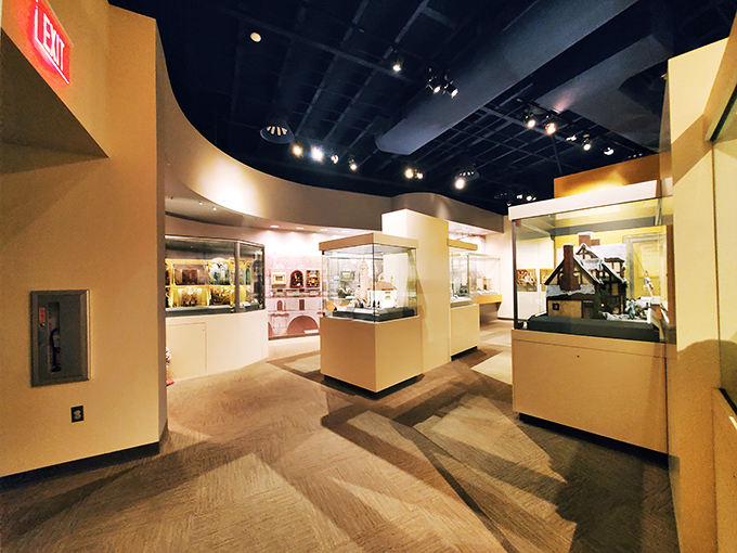 Big doors for tiny treasures. It's like walking into Gulliver's attic, filled with centuries of miniature marvels.