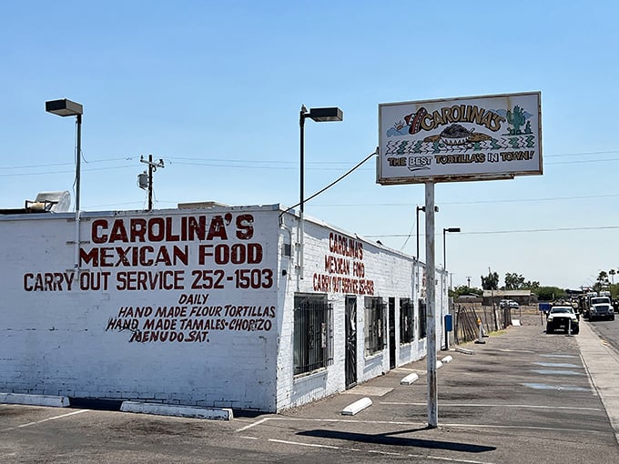 No frills, all thrills at Carolina's. The line's longer than a desert highway, but trust me, it's worth the wait.
