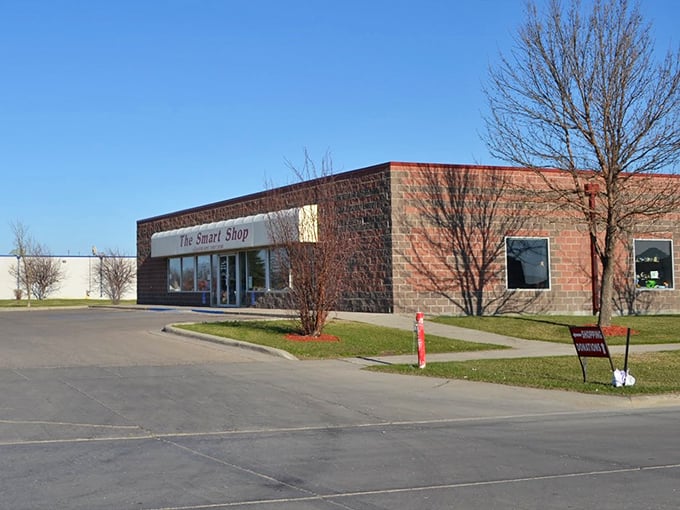 Red, white, and blue bargains await! This Salvation Army store is like a patriotic treasure chest, minus the sea shanties and eye patches.