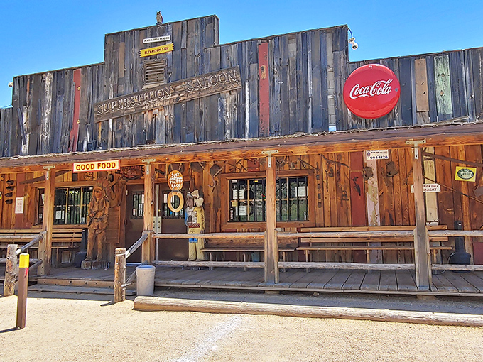 Tortilla Flat General Store: Wallpaper made of dollar bills? It's like Fort Knox met HGTV, with a dash of Wild West flair!