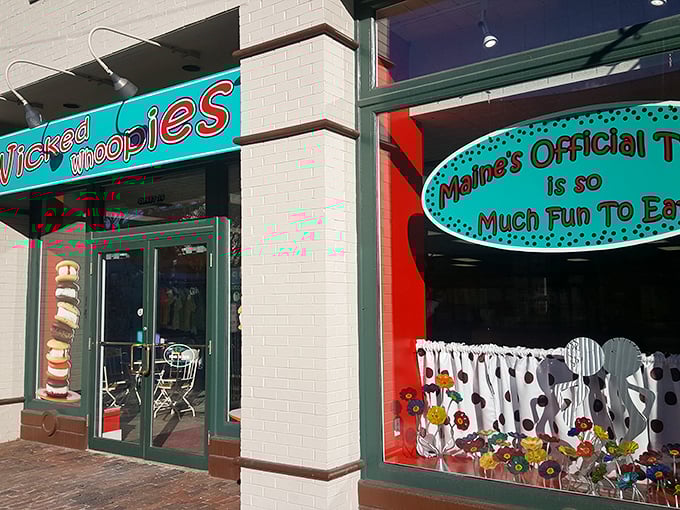 Whoopie pie paradise found! Wicked Whoopies' vibrant shop front is like a sugar-coated invitation to indulge your inner child.