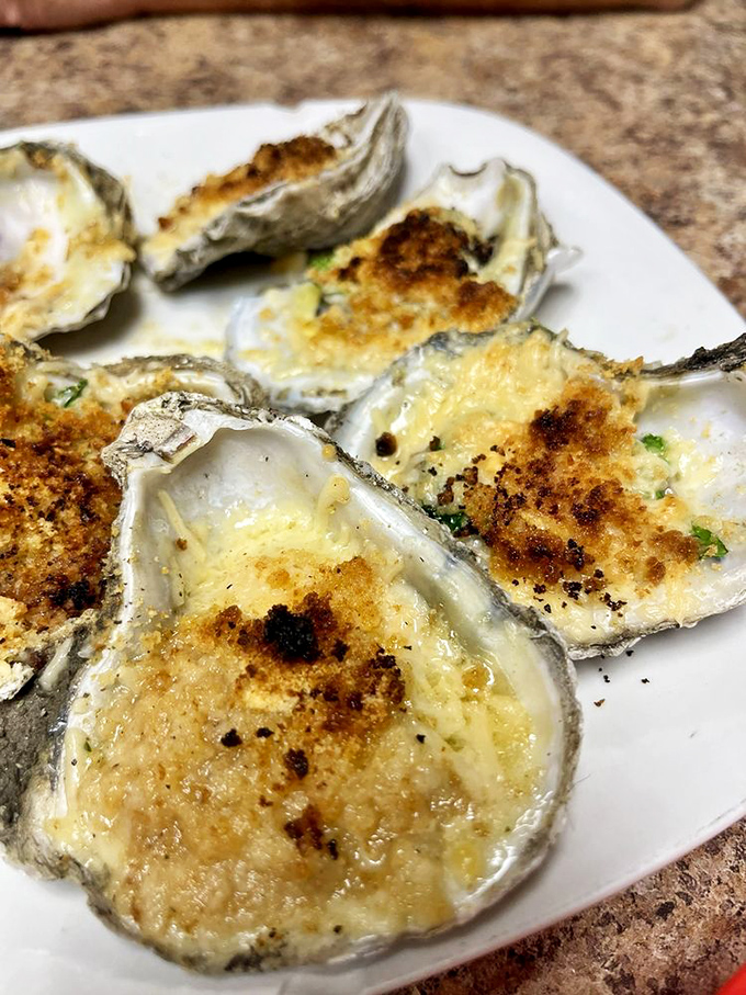 These baked oysters are so golden and crispy, they could win an Oscar for Best Supporting Appetizer.