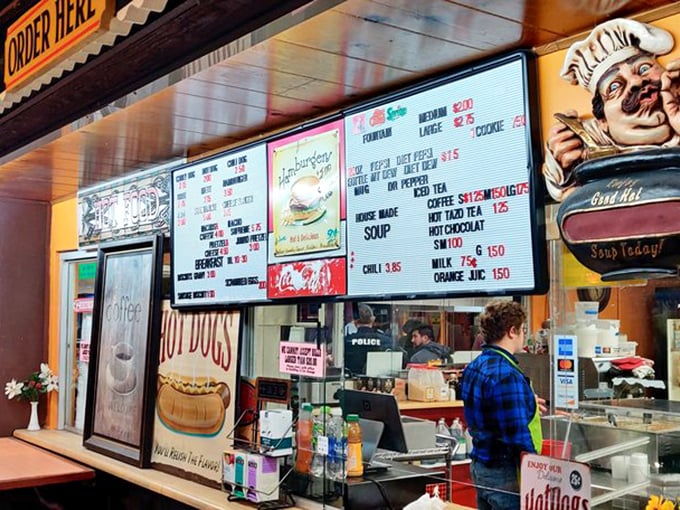 Hungry for nostalgia? This classic diner-style counter serves up comfort food with a side of 1950s charm.