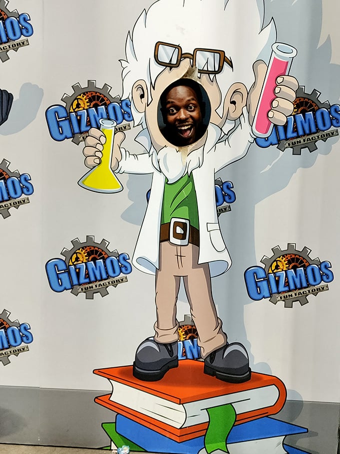Meet the mastermind behind the madness! This whimsical photo op brings out everyone's inner mad scientist.
