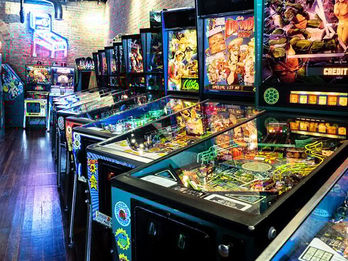 Pinball wizards, your kingdom awaits! A row of silver balls stands ready to test your flipper skills and transport you to worlds of flashing lights and dinging bells.