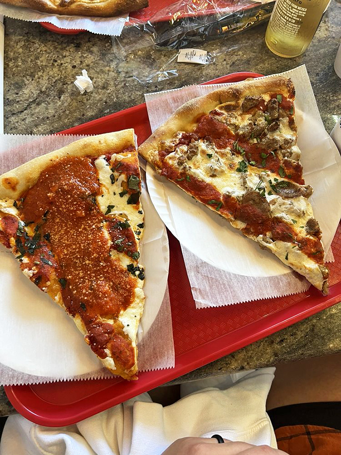 Double trouble never looked so good! These slices are ready for their close-up &ndash; and your eager appetite.