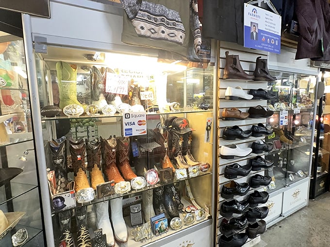 These boots were made for&hellip; everything! From cowboy chic to city slicker, this shoe display has more personality than a country music awards show.