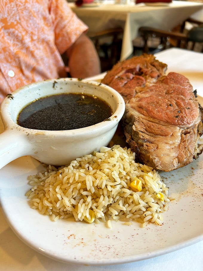 Surf meets turf in perfect harmony! This plate proves that steak and seafood are the Fred Astaire and Ginger Rogers of the culinary world.