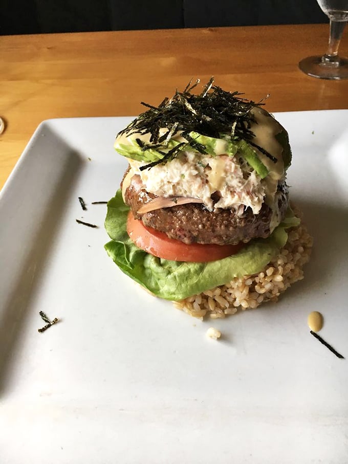 Who said you can't have sushi for breakfast? This burger laughs in the face of convention and your taste buds will thank you for it.