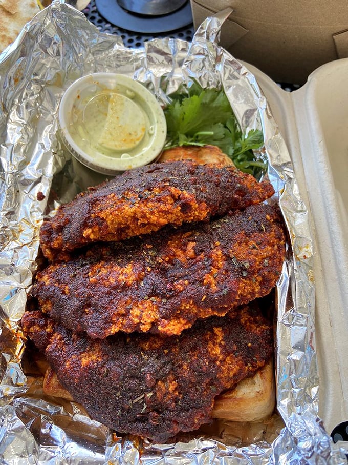 Holy hot chicken, Batman! This fiery fowl looks like it could wake the dead&mdash;or at least cure your worst hangover. Proceed with caution (and excitement)!