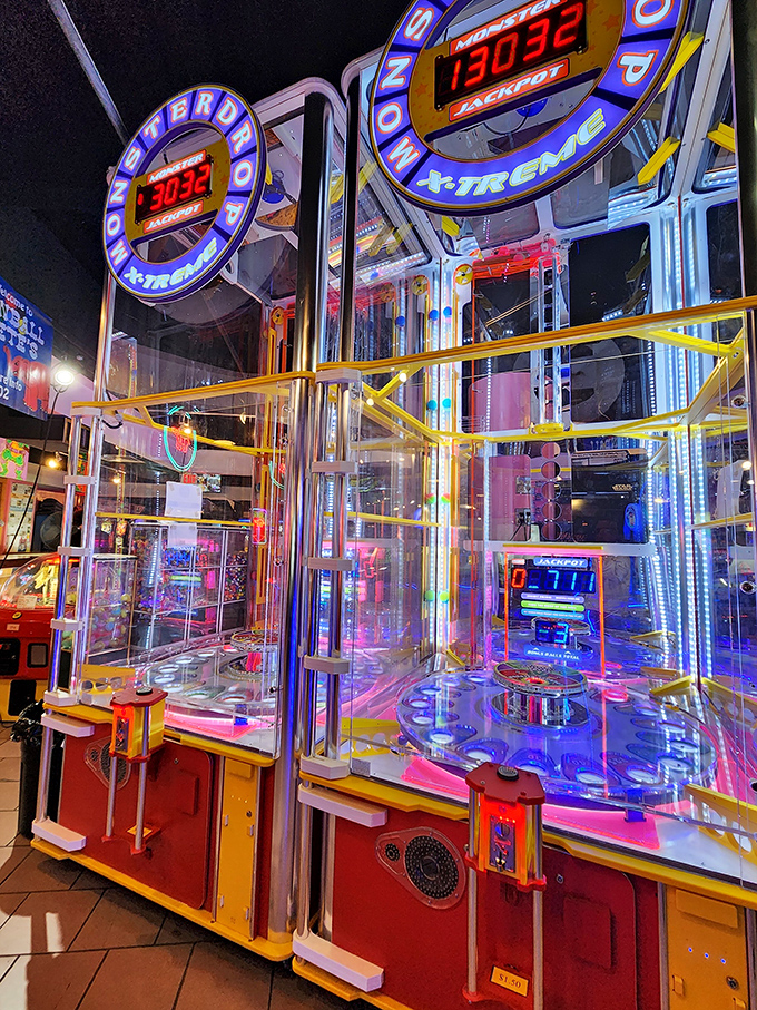 "The Monster Drop" &ndash; where gravity meets glory. It's like trying to land on the moon, only with more flashing lights and less space suit.