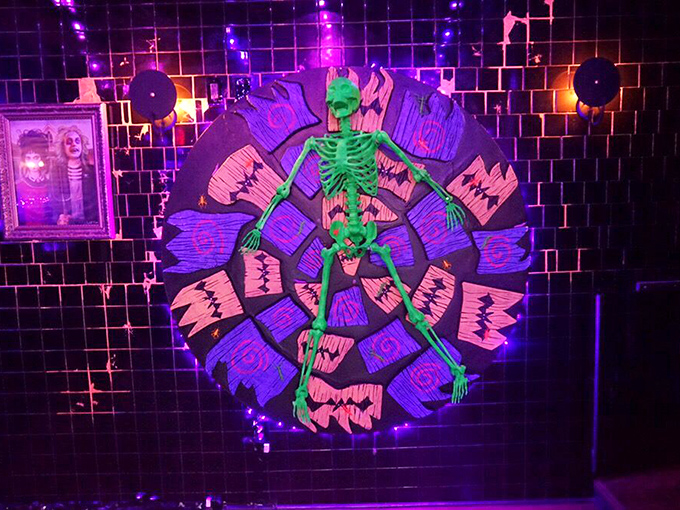 Round and round it goes, where it stops&hellip; well, let's hope it doesn't! This wheel of death adds a spine-tingling twist to your dining experience.