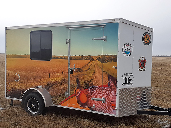 On the road again: This chicken-adorned camper is ready to spread the word of Rothsay's feathered fame. Talk about poultry in motion!
