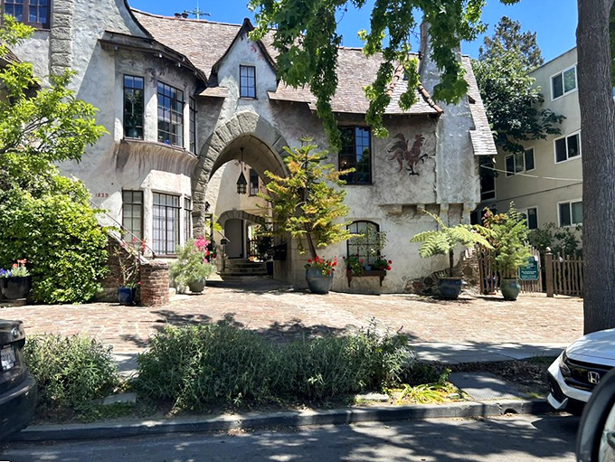 Straight out of a fairy tale, but with better parking. Where's the "Honk if you love whimsy" bumper sticker?