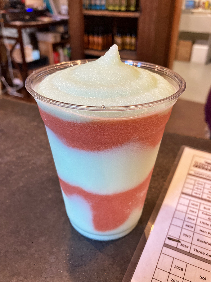 Frosty, fabulous, and oh-so-Instagrammable! This wine slushy is like summer in a cup, proving that adulting can be both classy and fun.