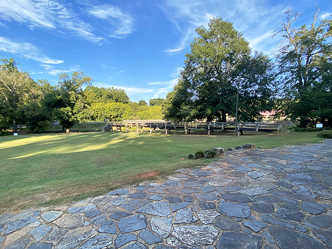 A bridge to tranquility. Cross over to a world where your biggest worry is whether to nap under an oak or a pine.