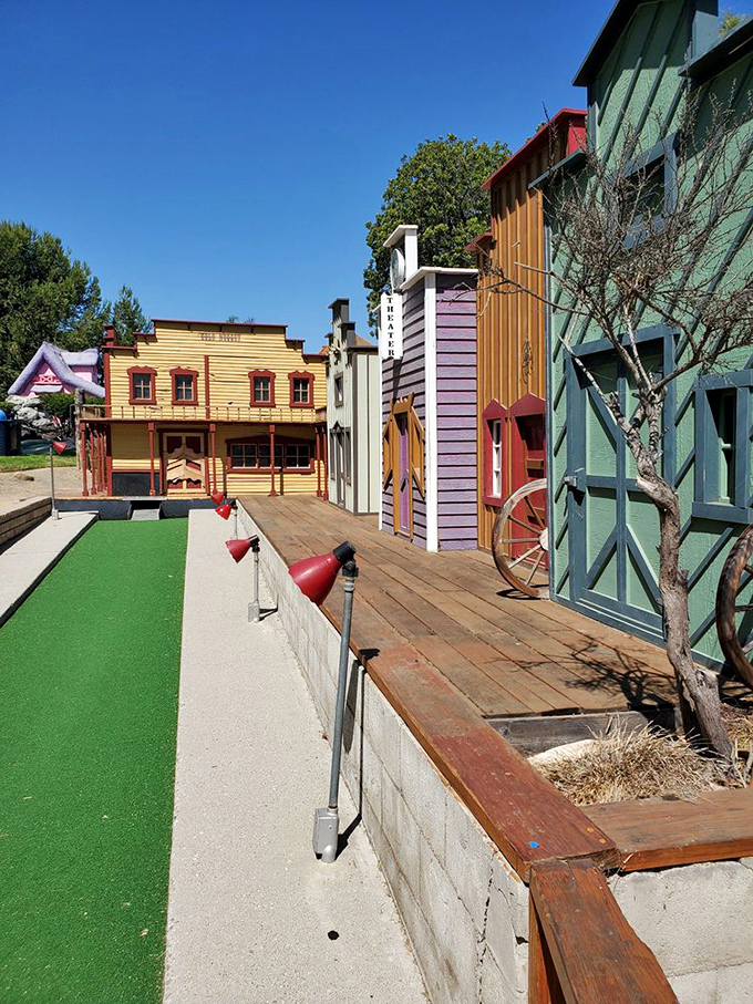 Saddle up for a wild west adventure! This frontier-themed hole brings the gold rush to your golf game. Yeehaw and fore!