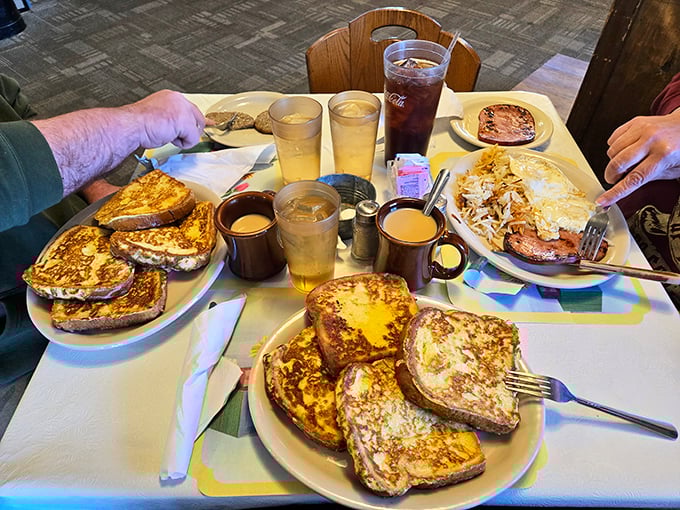 Breakfast of champions? More like breakfast of food gladiators! This spread could fuel you through a marathon... or a really satisfying nap.