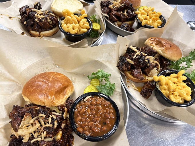 Brisket burnt ends: Where crispy meets melt-in-your-mouth magic. These little nuggets of joy are so good, they might just make you forget your own name.