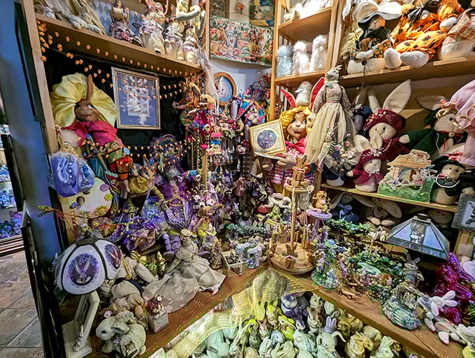 It's raining rabbits! This colorful cascade of plush bunnies could make even the Energizer Bunny feel overwhelmed.