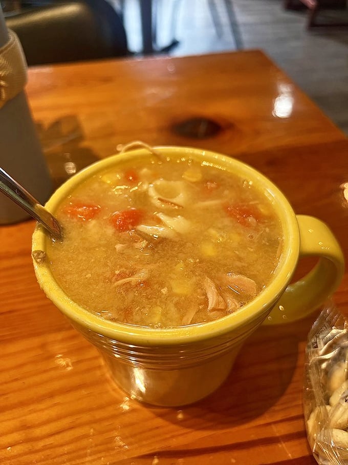 This chicken noodle soup isn't just food; it's a warm hug for your taste buds. Comfort in a cup, folks!