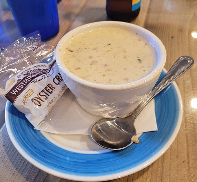 Ahoy, chowder lovers! This creamy bowl of clam-packed goodness might just make you consider trading your car for a boat.