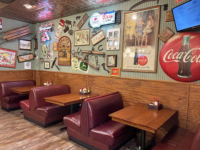 Slide into these booths and prepare for a journey through comfort food country. The only thing more inviting than the decor is the aroma wafting from the kitchen.