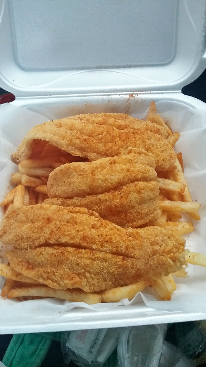 Golden-brown perfection! This catfish is so crispy, it could audition for a potato chip commercial.