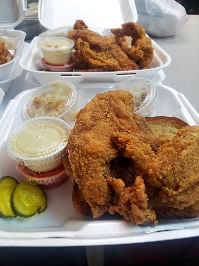 Golden-brown perfection! This fried chicken isn't just a meal, it's a crispy, juicy work of art that belongs in the Louvre of comfort food.