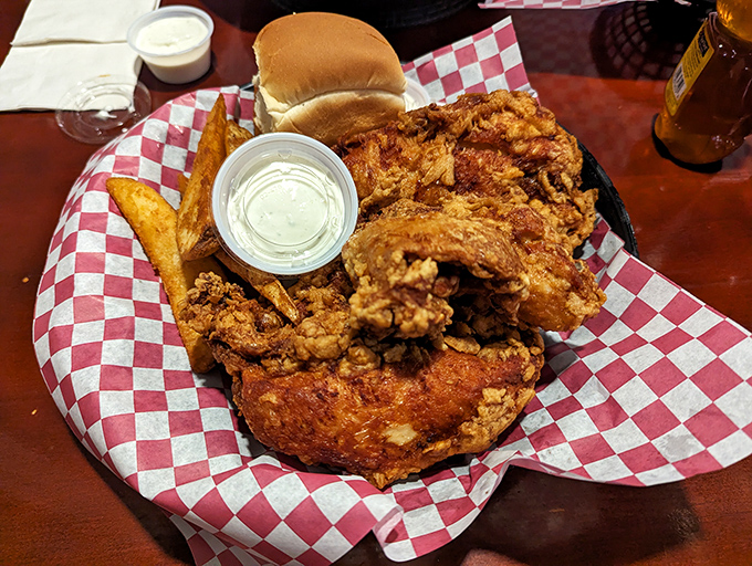 The holy grail of comfort food has arrived! Golden-brown chicken, perfectly seasoned fries, and a roll so fluffy it could double as a pillow.