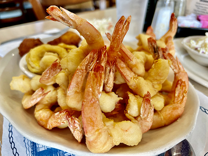 Golden-fried perfection! These shrimp aren't just food; they're edible works of art that would make Poseidon himself jealous.