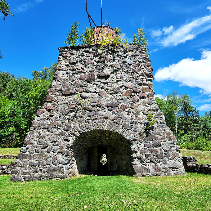 Indiana Jones, eat your heart out! This imposing stone archway beckons adventurers to step back in time and explore Maine's iron-clad history.
