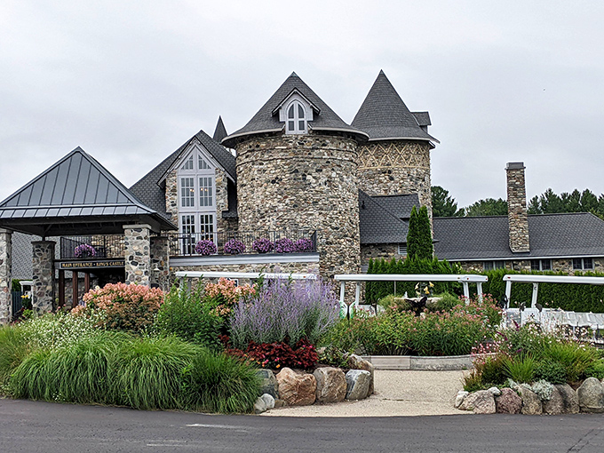 Welcome to Hogwarts... er, Castle Farms! The entrance blooms with colorful flowers, making even Muggles feel magical as they step inside.