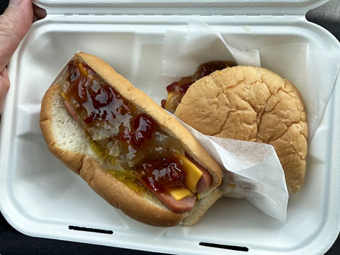 The dynamic duo of comfort food! A hot dog and burger, ready to tag-team your taste buds into delicious submission.